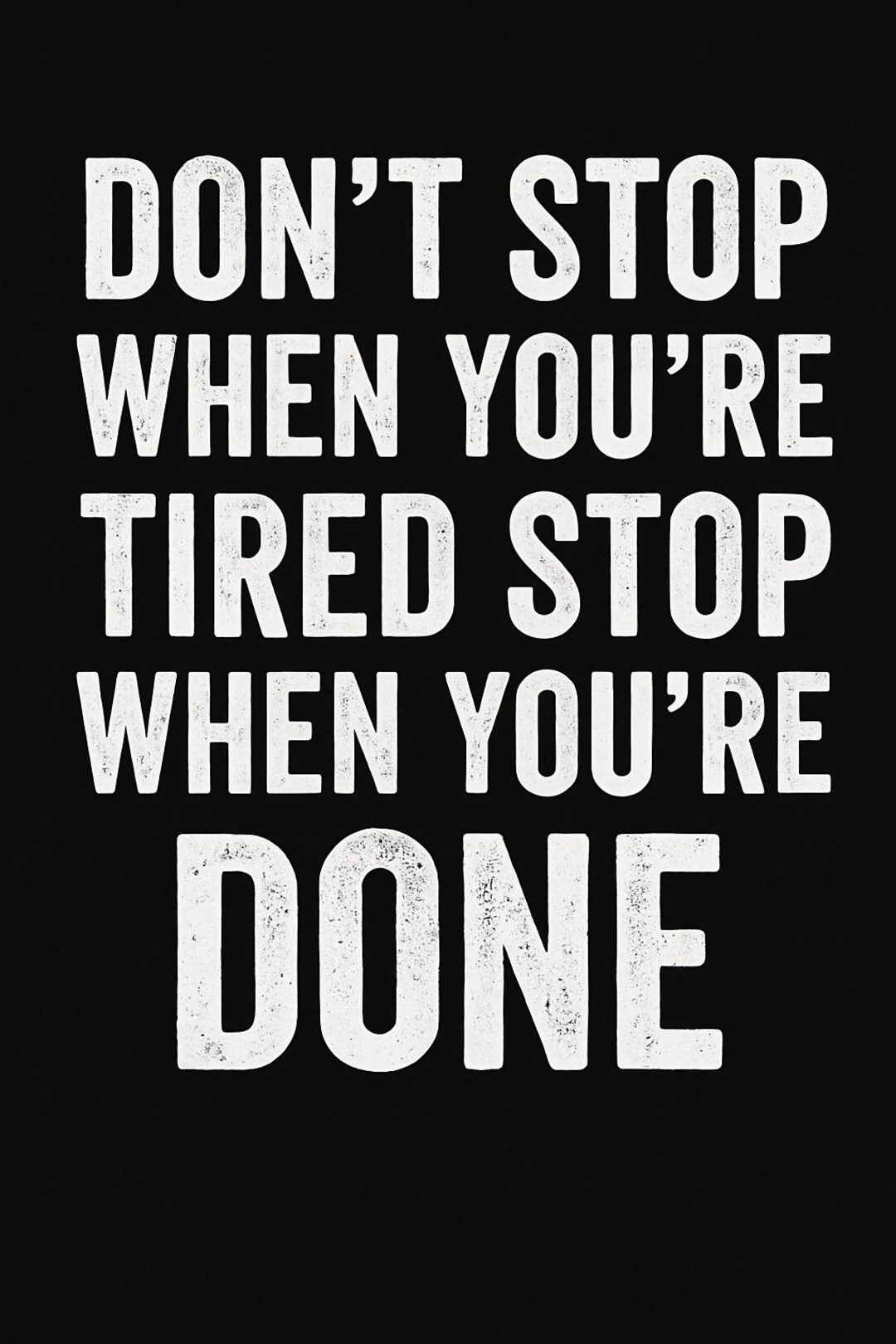 Don’t Stop When You’re Tired Poster | Motivational Gym Wall Art ...
