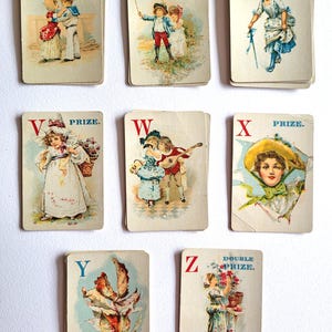 Antique Logomachy Card Game From Early 1900's, Victorian Word Game - Etsy