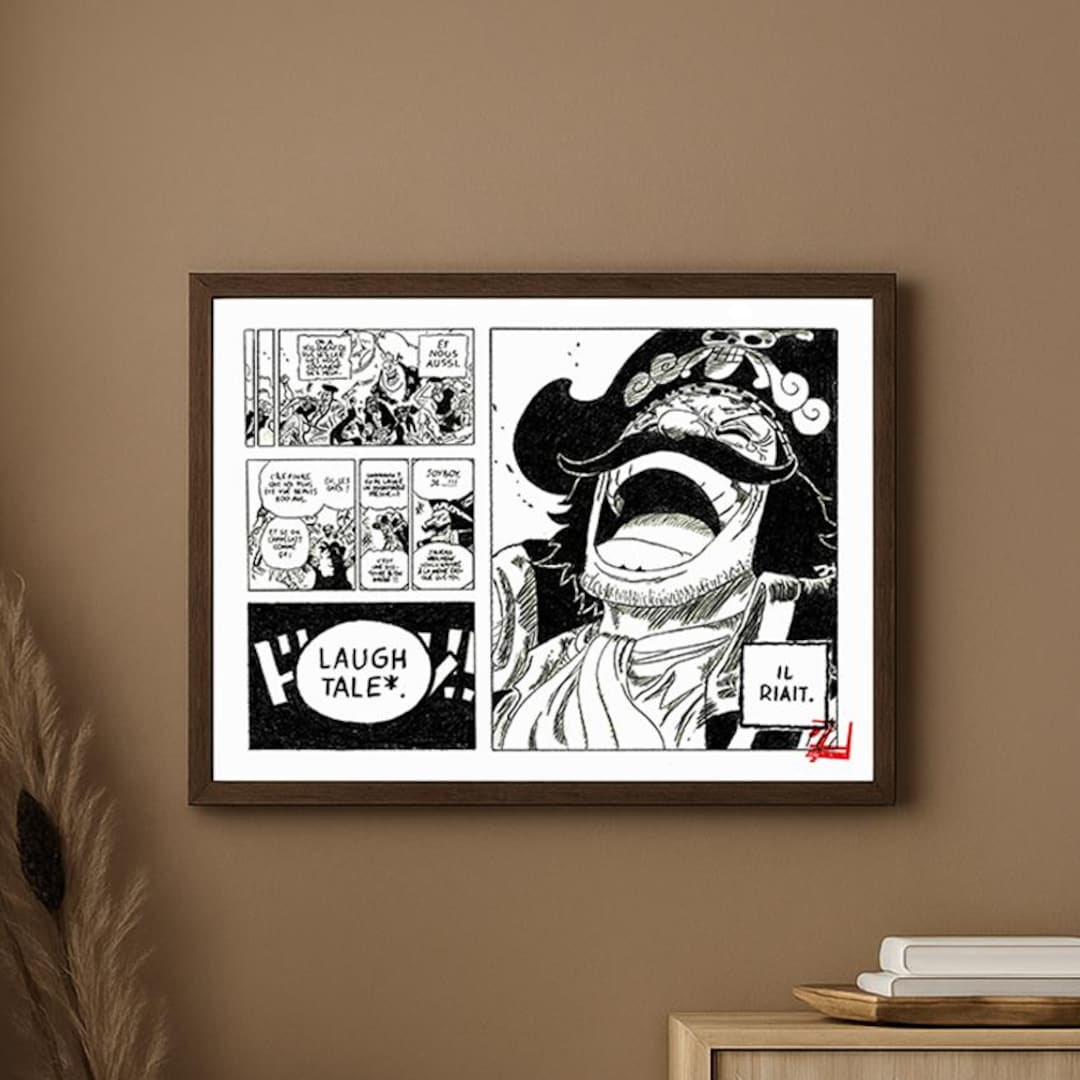 Gol D. Roger Laugh Scene - One Piece A3 Print - Anime Wall Art - Manga ...