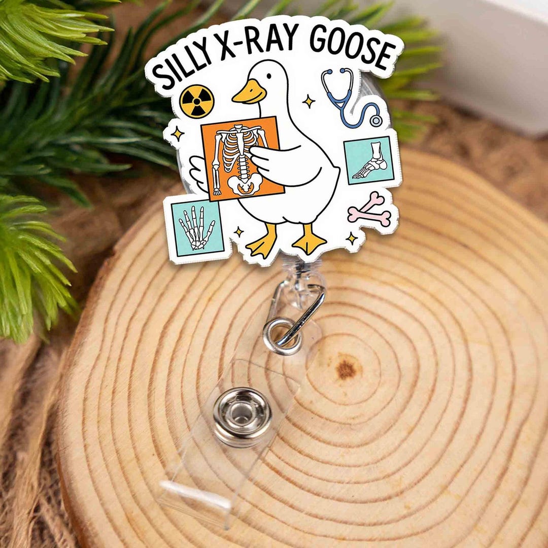 Personalized Silly X-ray Goose Badge Reel - Funny Radiology Gift for ...