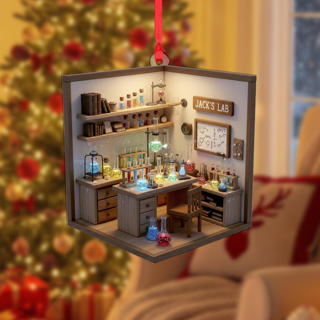 Personalized Science Lab Christmas Ornament, Custom Chemist Gift - Etsy