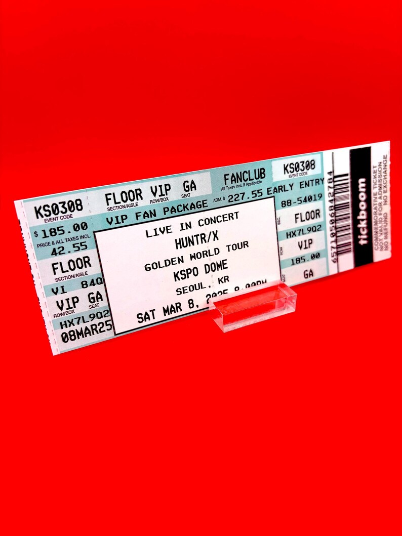 Huntrix Concert Ticket – K-pop VIP Show Collectible – Movie Inspired ...
