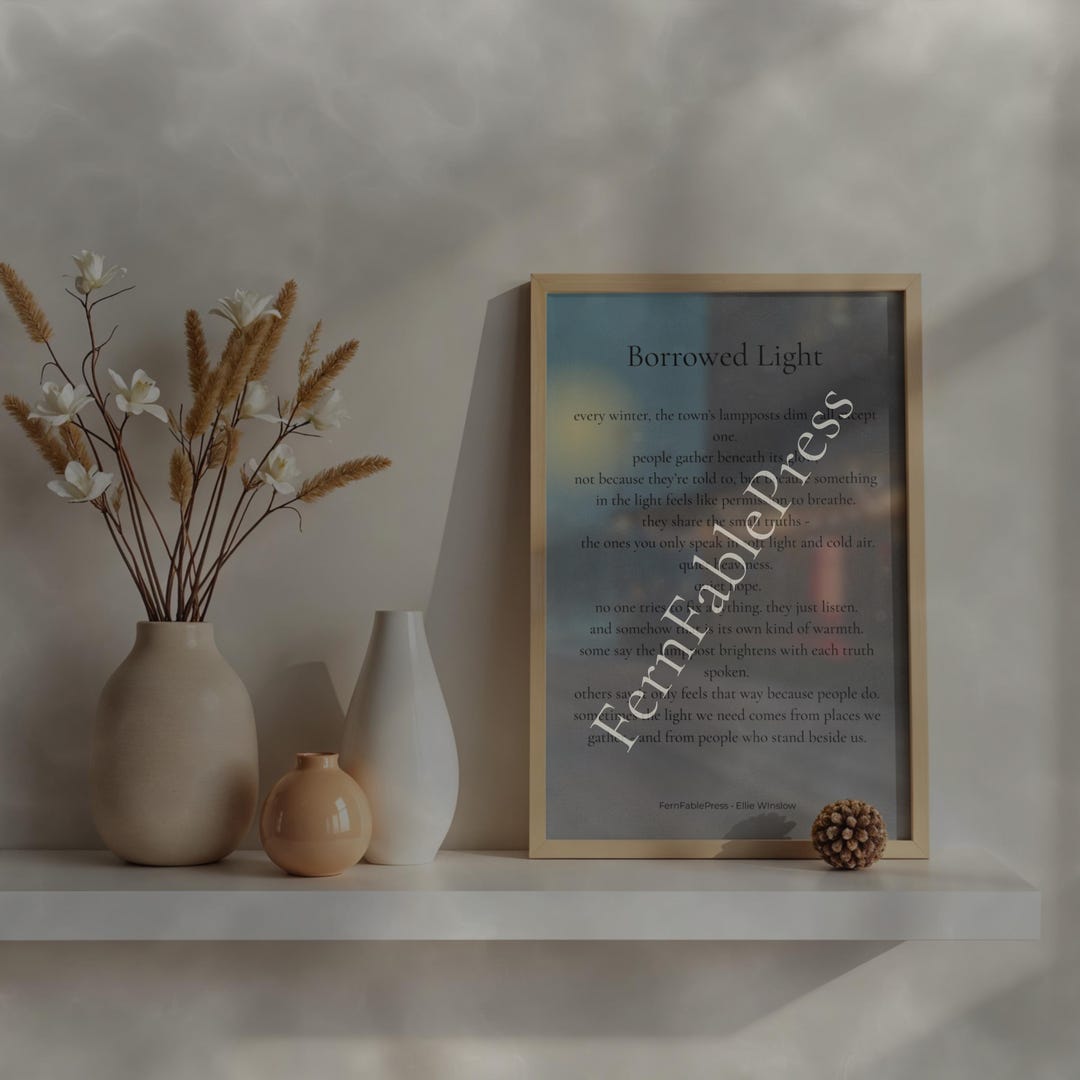 Borrowed Light Printable Poem Bundle | Magical Realism & Winter Glow ...