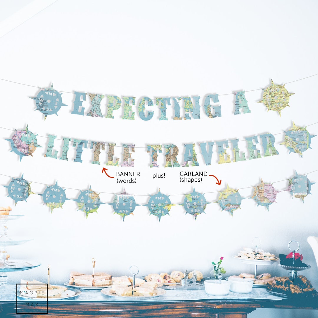 Expecting a Little Traveler Banner, Little Traveler Banner, Baby ...