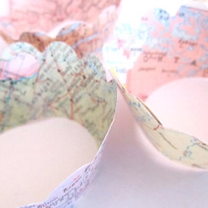 Mini Cupcake Wrappers, Vintage Map Decor, Your Choice of Maps, Travel ...