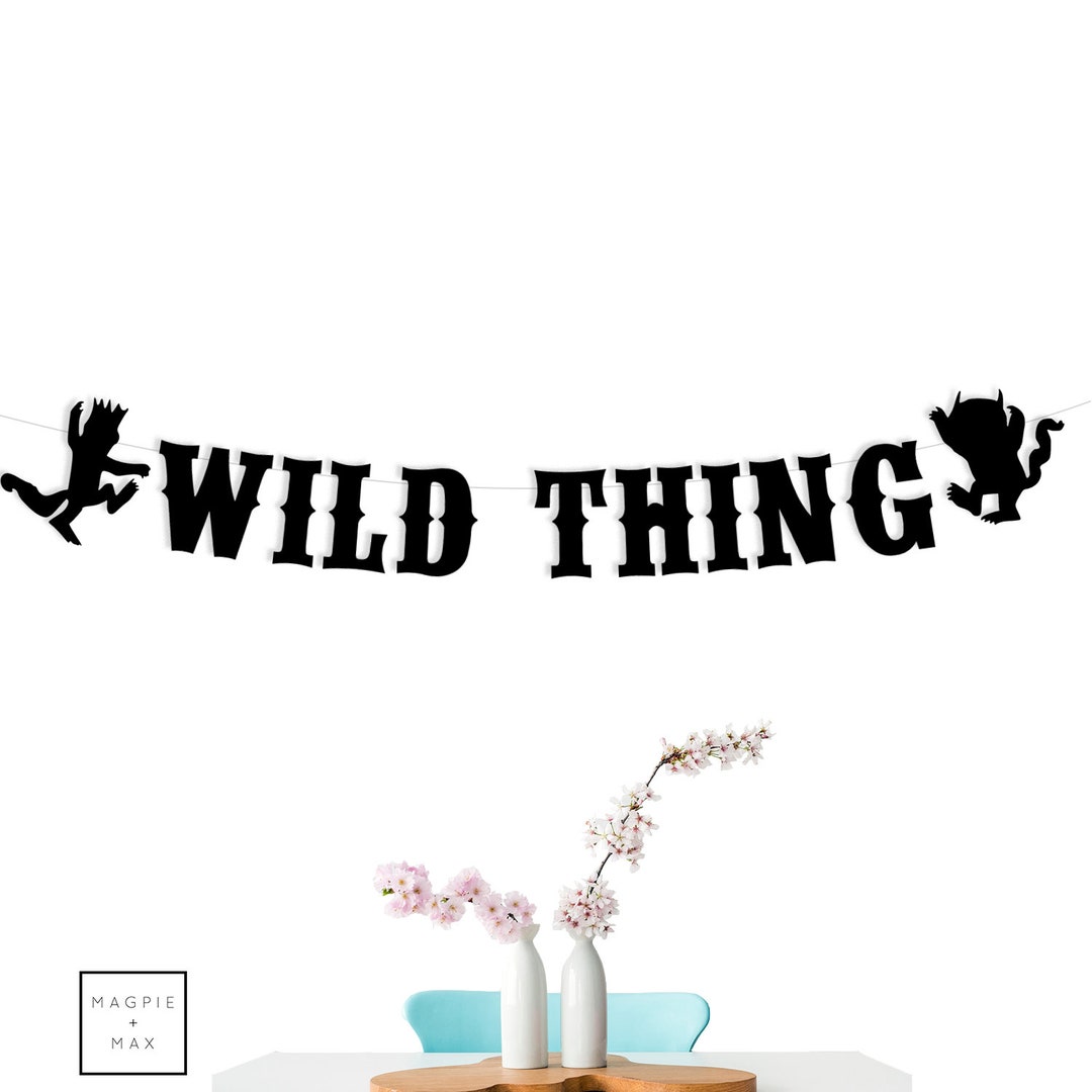 Wild Thing Banner With End Shapes. Black Cardstock. String It Yourself ...