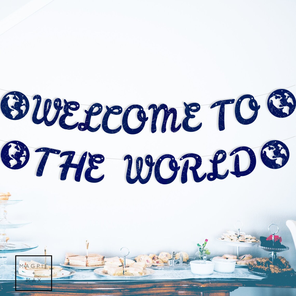 Welcome to the World Banner Baby Shower Night Sky Star Chart | Etsy