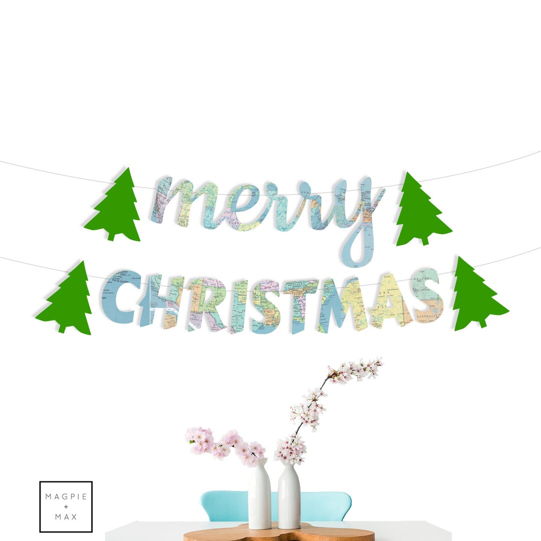 Map Theme Christmas, Merry Christmas Map Banner, Map Banner, Map ...
