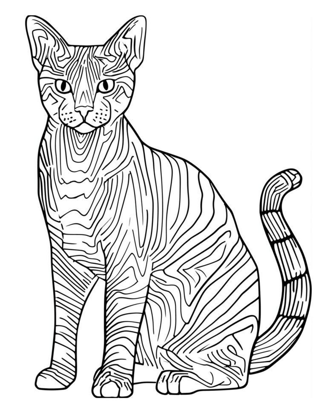 Purrception Coloring Pages: Mindful Cat Illusions - Volume 3 (5 Digital ...