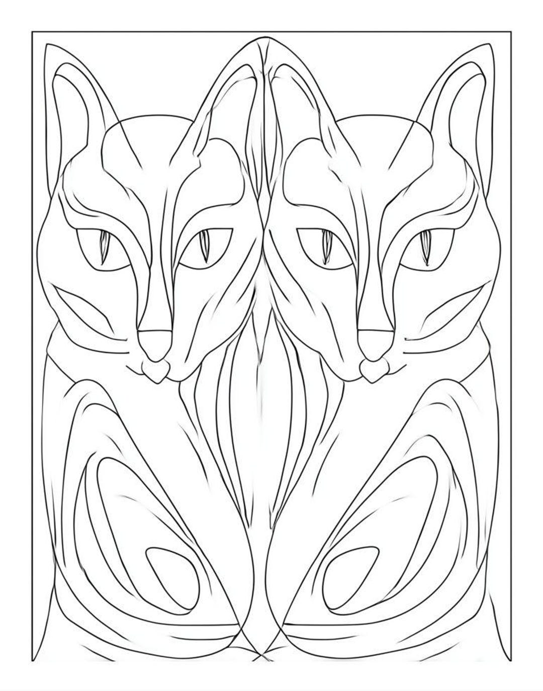Purrception Coloring Pages: Mindful Cat Illusions - Volume 2 (5 Digital ...