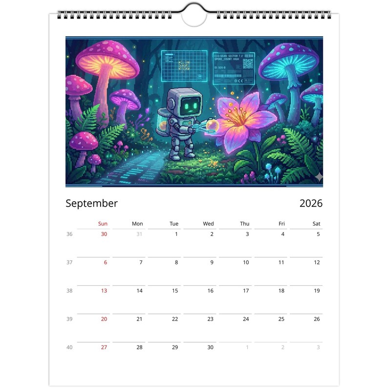 2026 Yearly Planner | Hopepunk Solarpunk Edition | Cozy Post-human Art ...