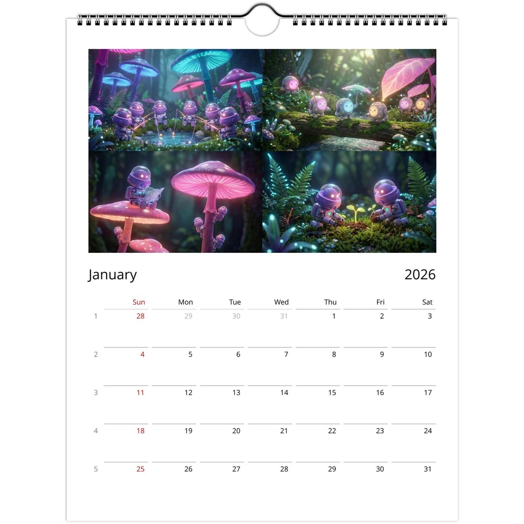 2026 Yearly Planner | Hopepunk Solarpunk Edition | Cozy Post-human Art ...