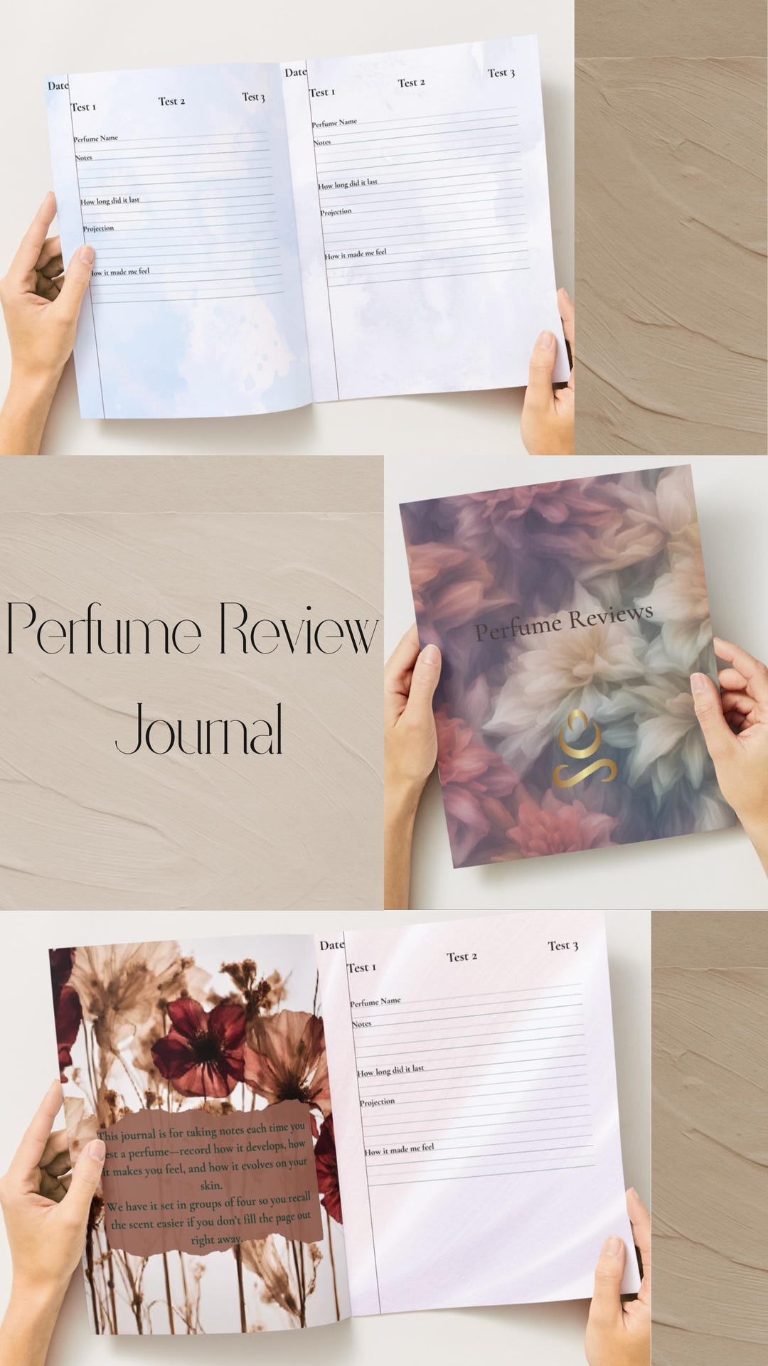 Printable Fragrance Sampling Journal Compendium | Notebook for ...