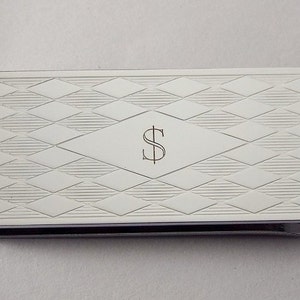 Custom Engraved Personalized Money Clip Chrome Plated With Diamond ...