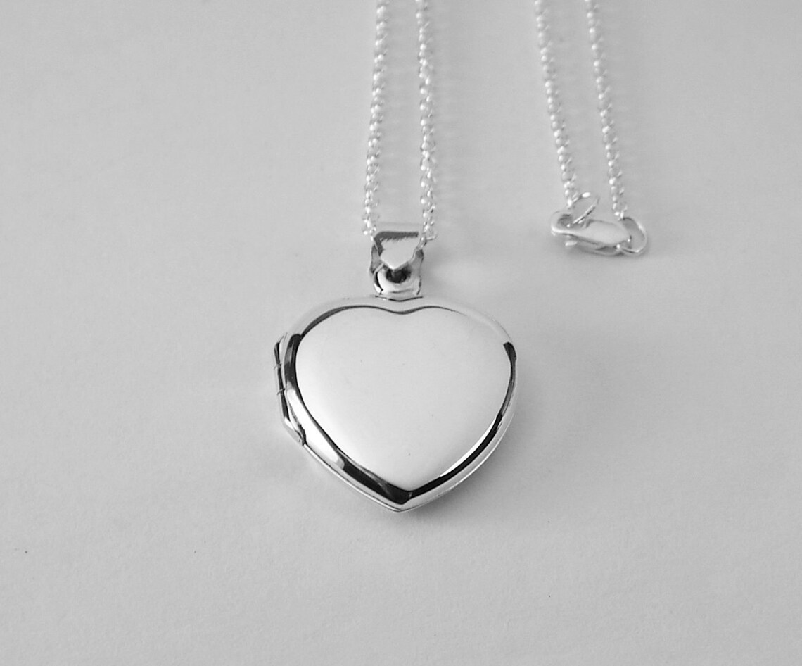 Custom Engraved Locket Personalized Sterling Silver Heart | Etsy