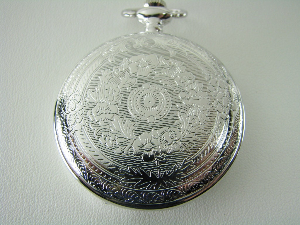 Pocket Watch Custom Engraved Personalized Quartz Watch With - Etsy