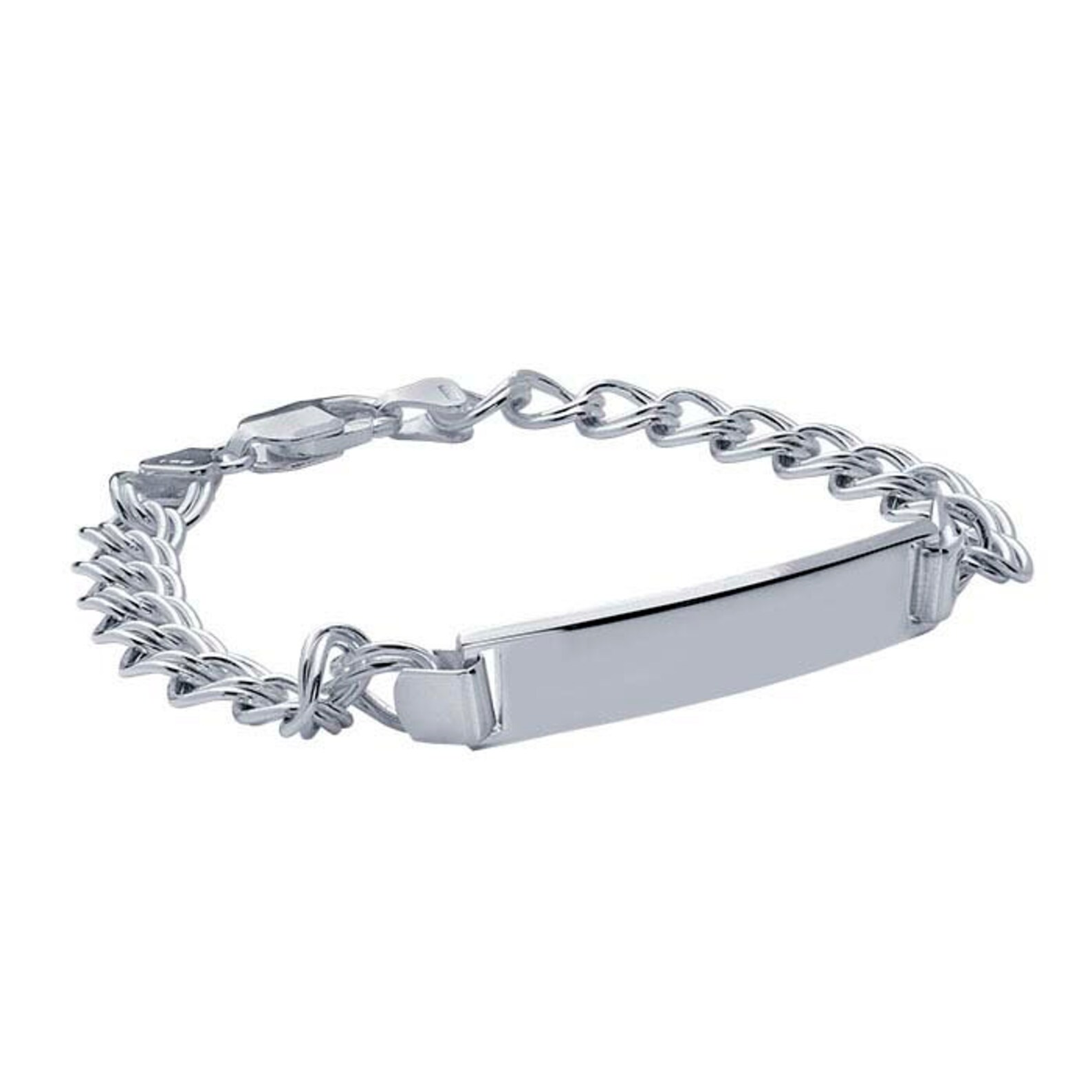 Custom Engraved ID Bracelet Sterling Silver 7.25 Inch Length | Etsy