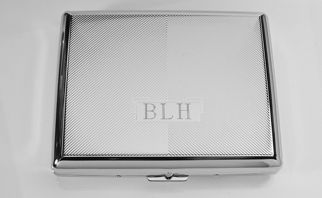 Custom Engraved Cigarette Case Personalized Double Sided 100s Textured ...
