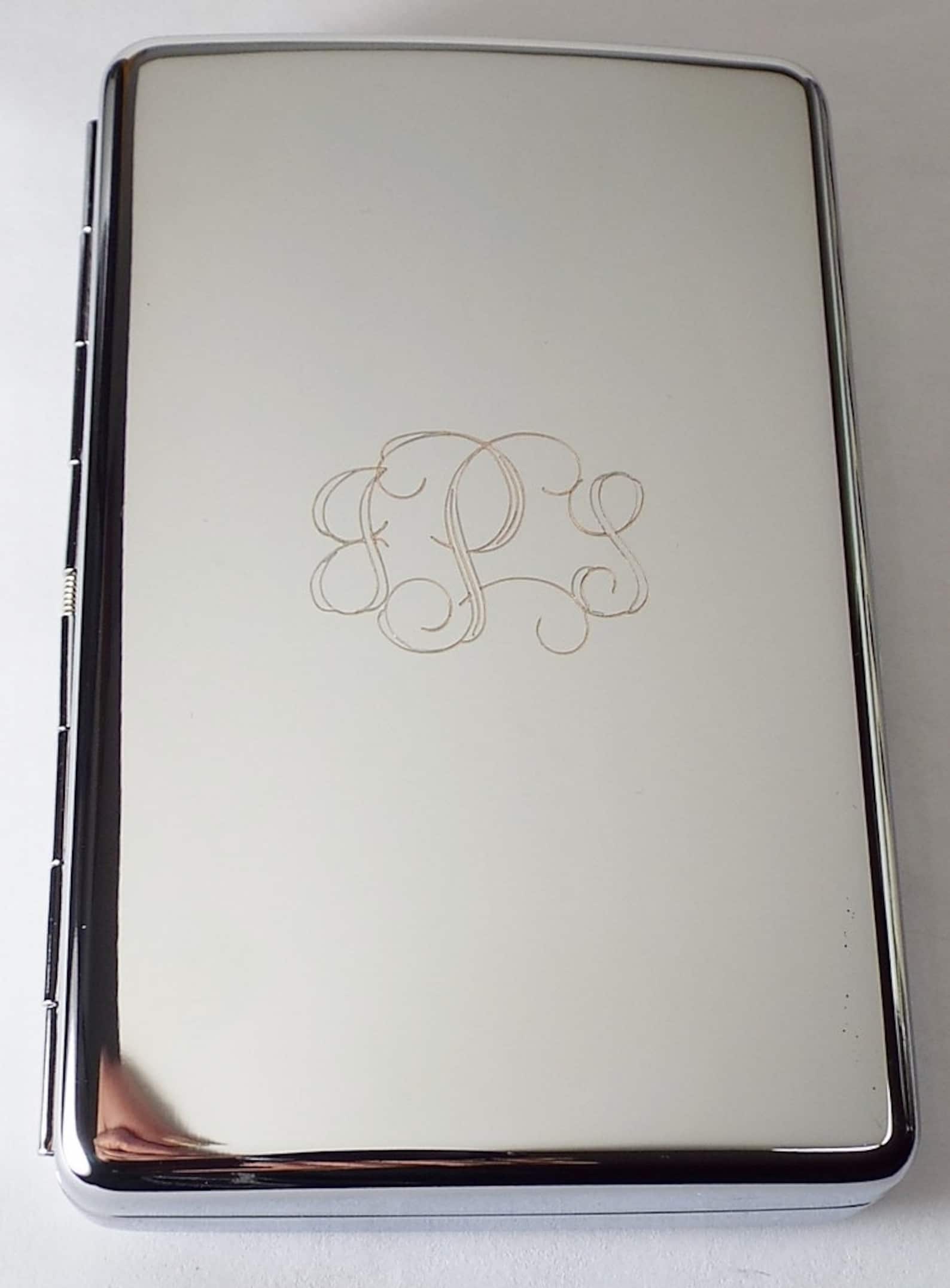 Custom Engraved Personalized Cigarette Case High Polish Double | Etsy