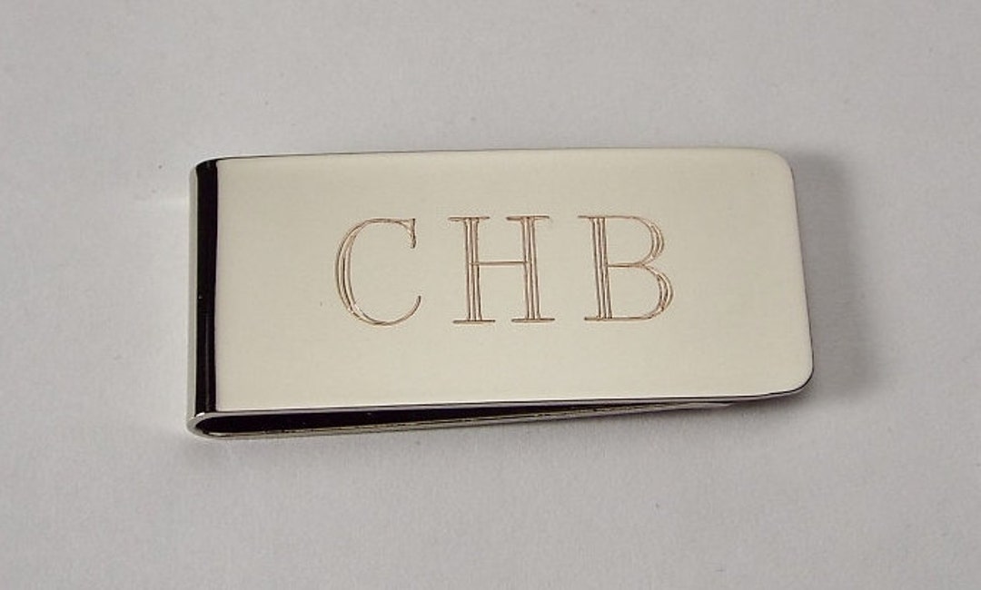 Custom Engraved Silver Money Clip Personalized High Polish Non Tarnish ...