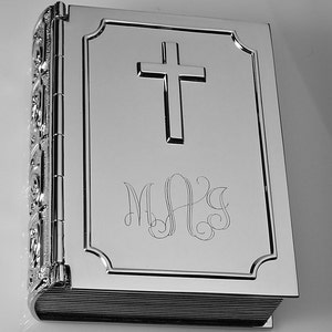 Personalized Jewelry Box Custom Engraved Silver Nickel Plated Book ...
