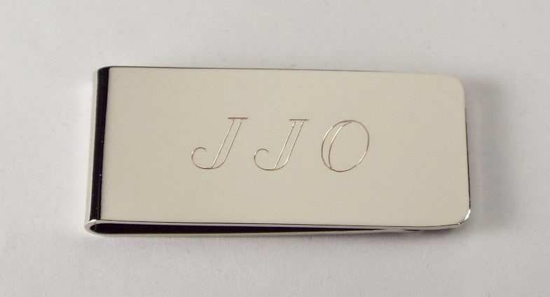 Custom Engraved Silver Money Clip Personalized High Polish Non Tarnish ...