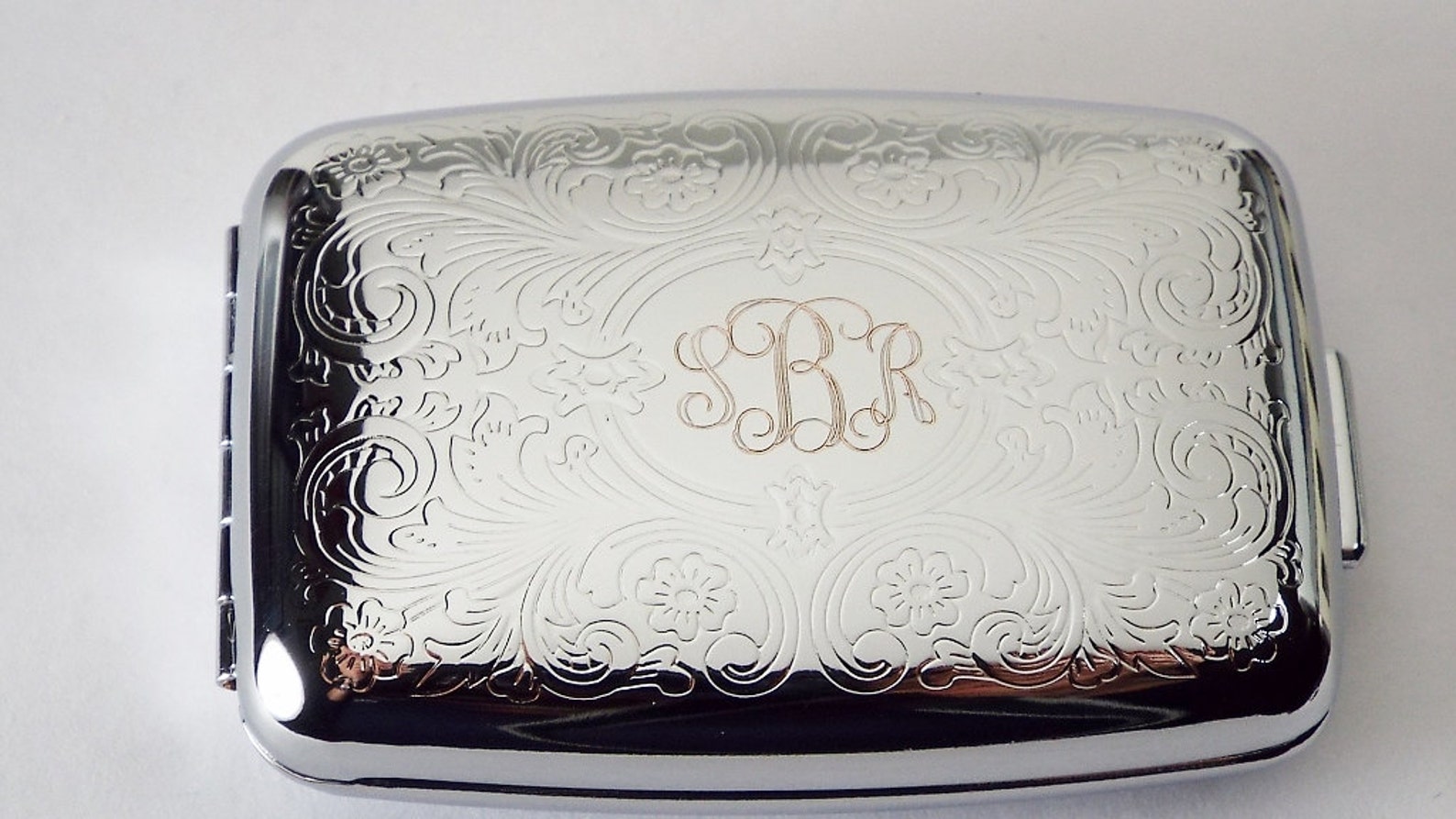 Custom Engraved Pill Box Personalized Scroll Design Silver Two - Etsy