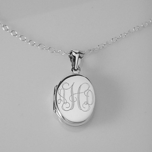 Custom Engraved Locket Personalized Sterling Silver Heart - Etsy