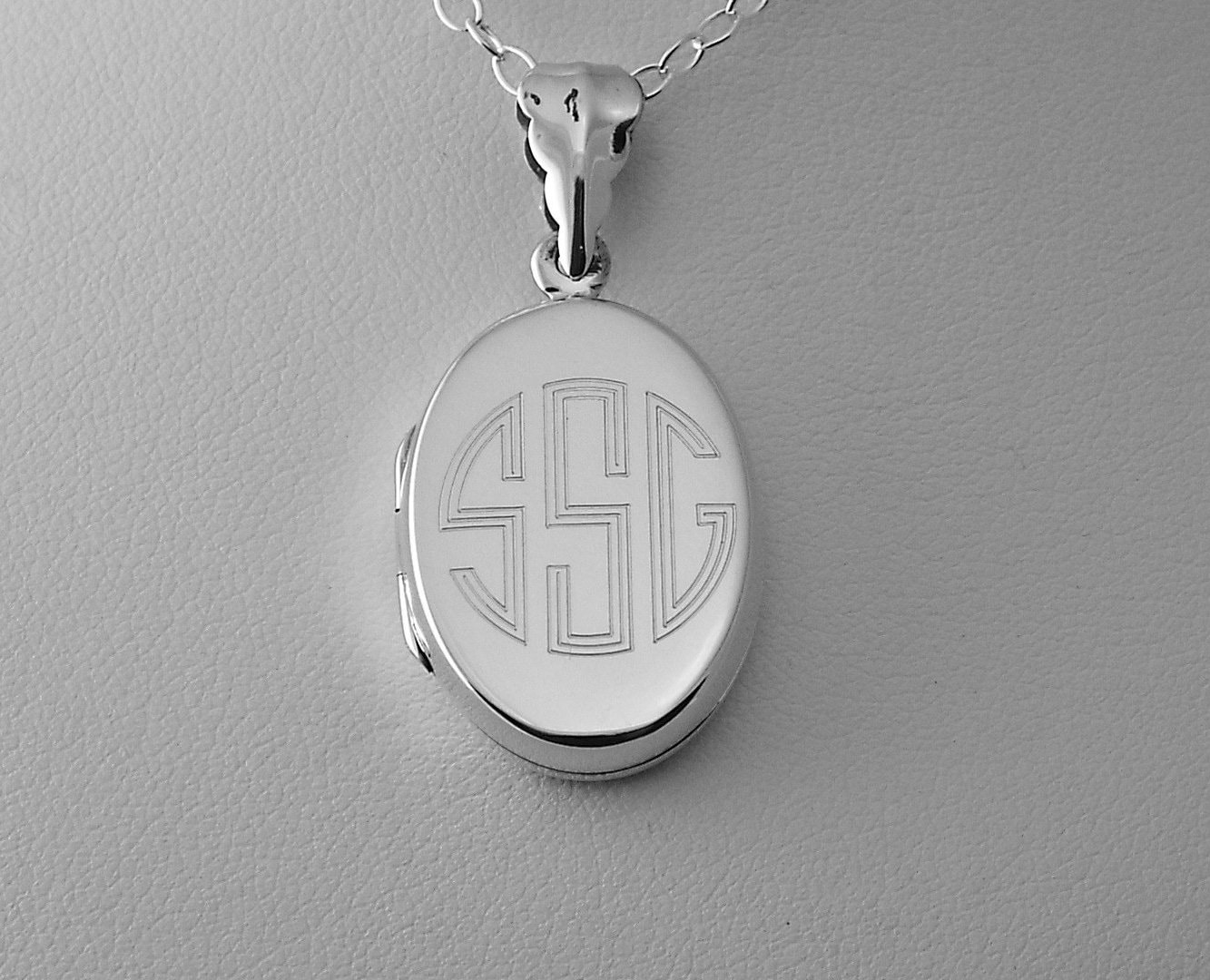 Personalized Oval Locket Custom Engraved Sterling Silver 7/8 | Etsy