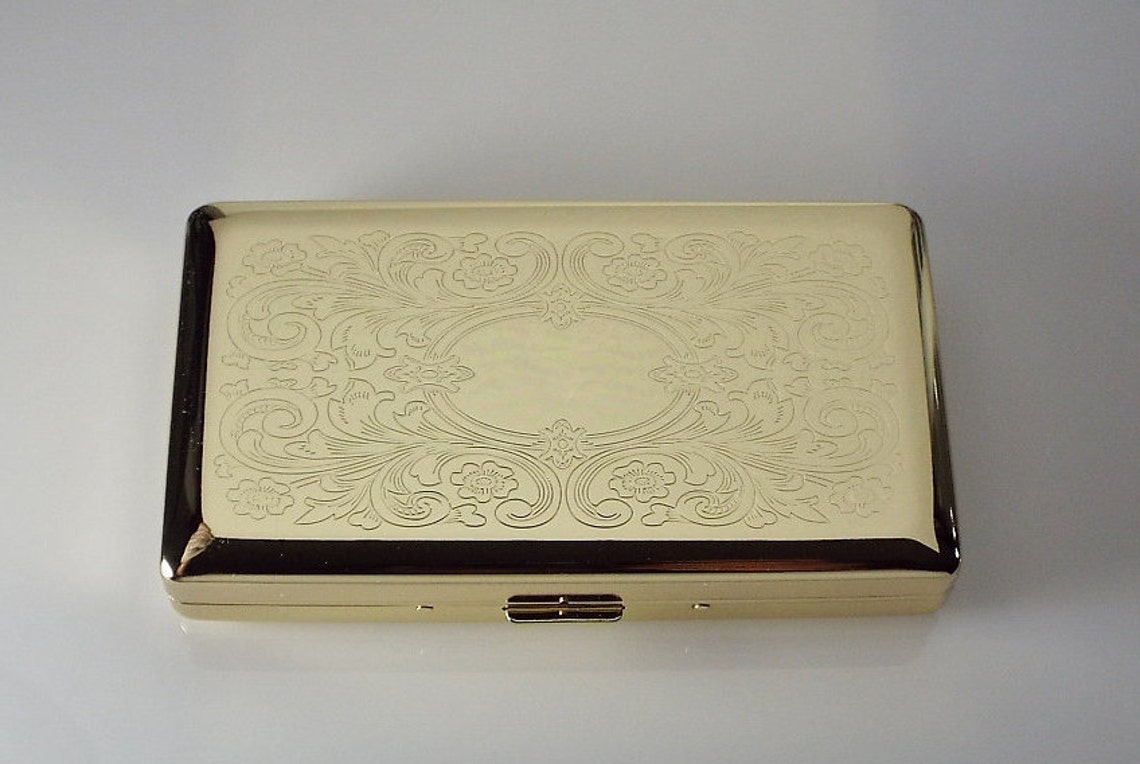 Personalized Golden 120s Cigarette Case Double Sided With - Etsy