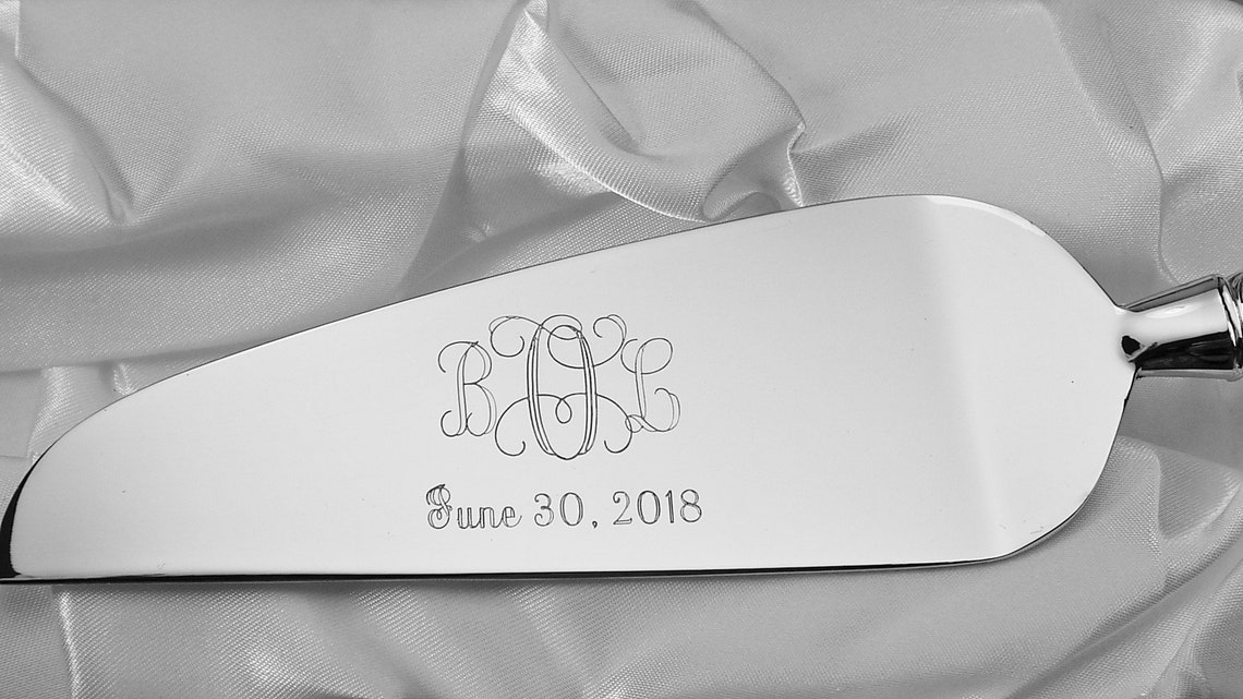 Wedding Cake Server Set Custom Engraved Personalized Serving | Etsy