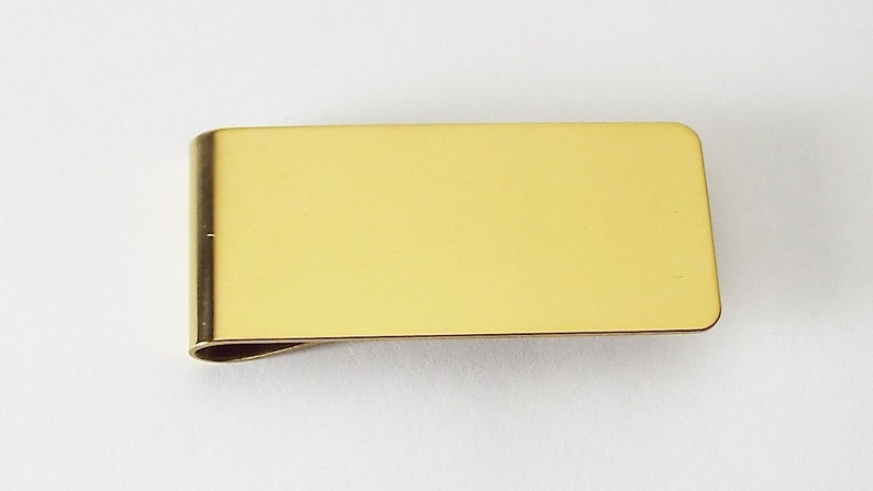 Custom Engraved Personalized Money Clip Gold Tone High Polish - Etsy