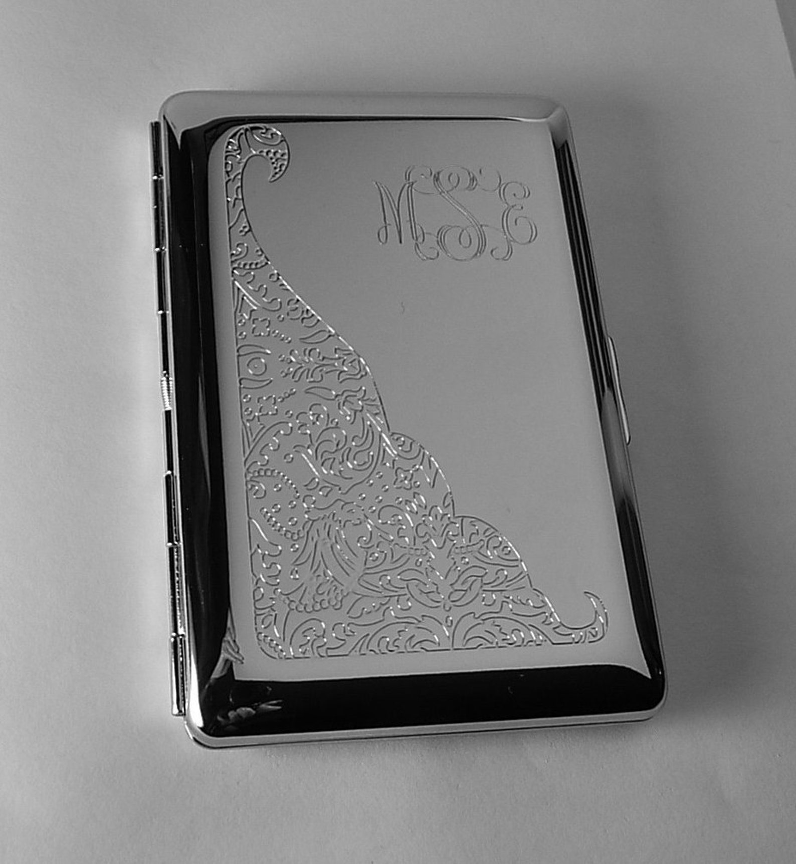 Custom Engraved Kings Cigarette Case With Scroll Design or - Etsy