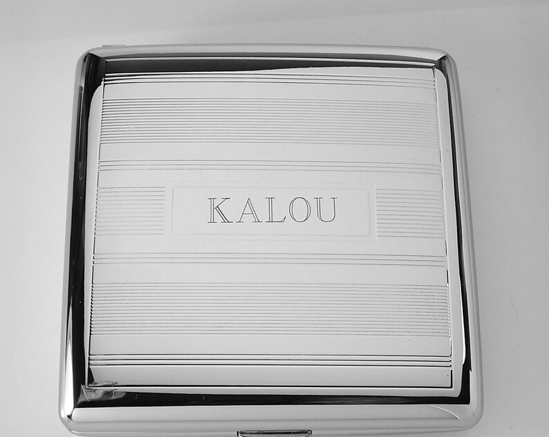 Custom Engraved Personalized Cigarette Case Double Sided | Etsy