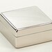 Custom Engraved Personalized Silver Square Jewelry Box With Beaded Trim ...