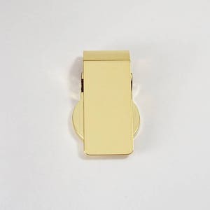 Custom Engraved Goldtone Money Clip Personalized Monogram Round Hinged ...