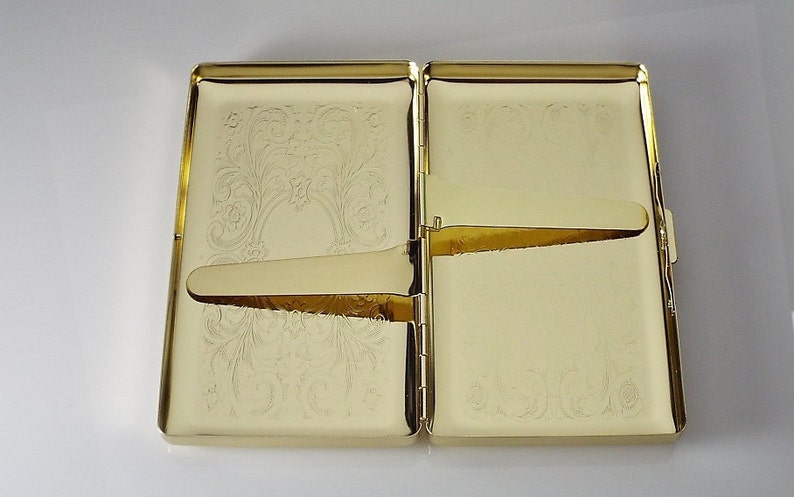 Personalized Golden 120s Cigarette Case Double Sided With - Etsy