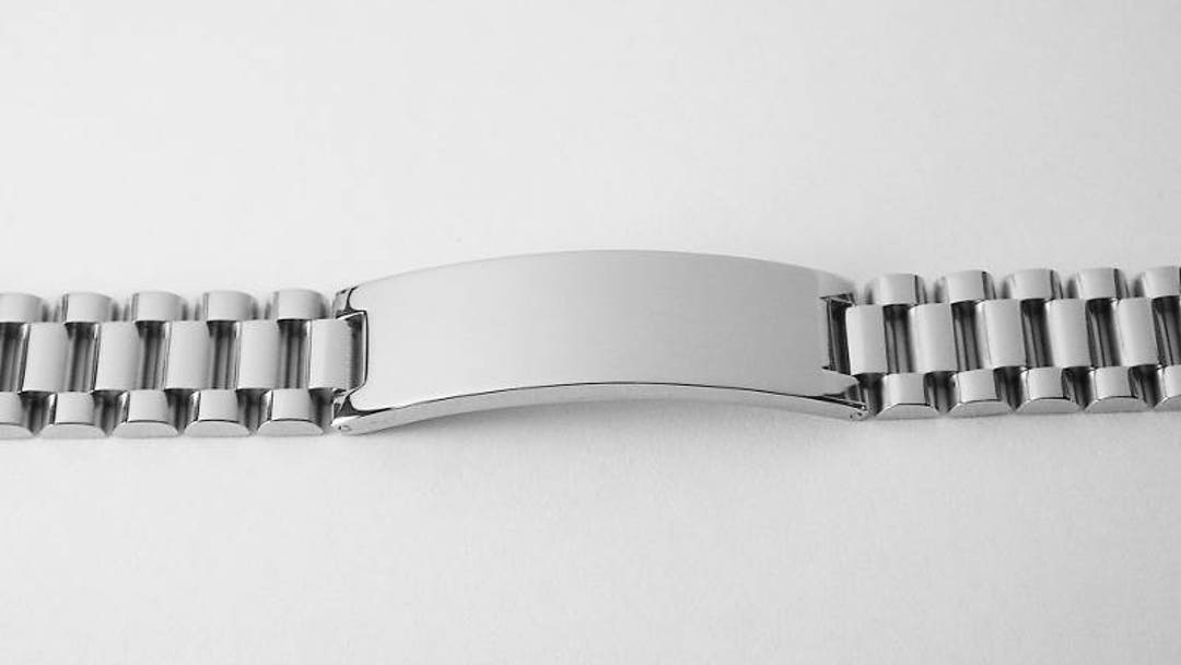 Engraved Designer ID Bracelet Personalized Custom 8.25 Inch Solid ...