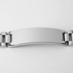 Engraved Designer ID Bracelet Personalized Custom 8.25 Inch Solid ...