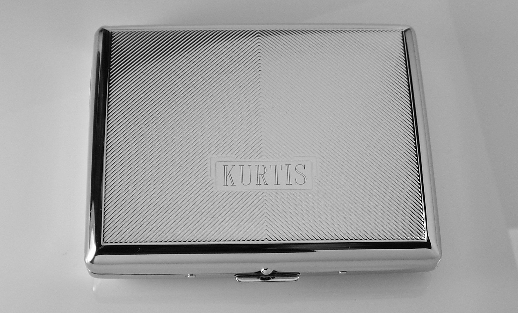 Custom Engraved Cigarette Case Personalized Double Sided 100s Textured ...