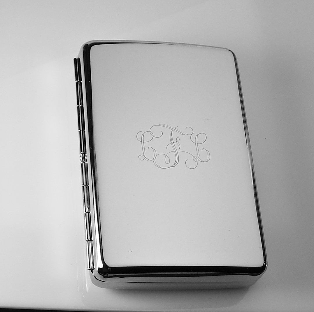 Custom Engraved Personalized Cigarette Case High Polish Double Sided ...