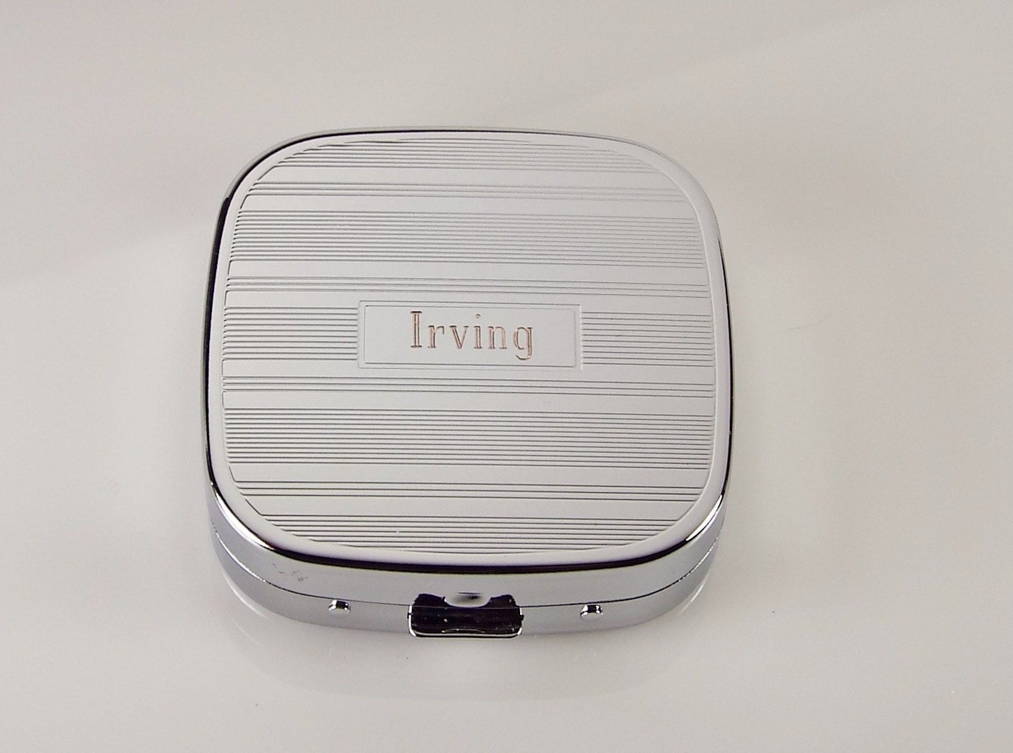 Engraved Pill Box Custom Engraved Personalized Linear Design | Etsy