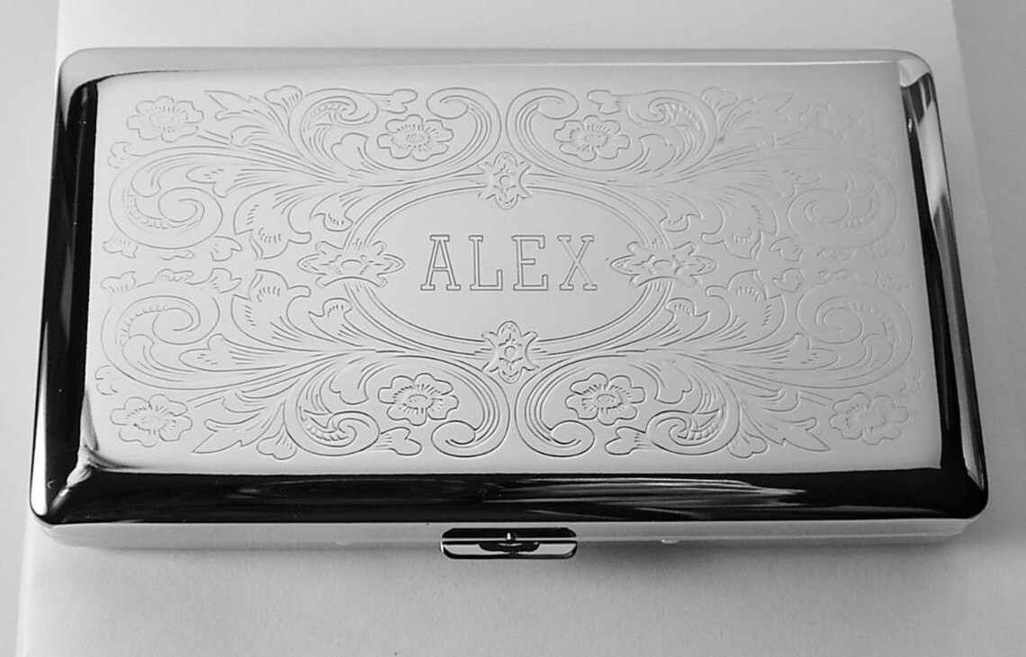 Custom Engraved Personalized 120s Cigarette Case Double Sided With ...