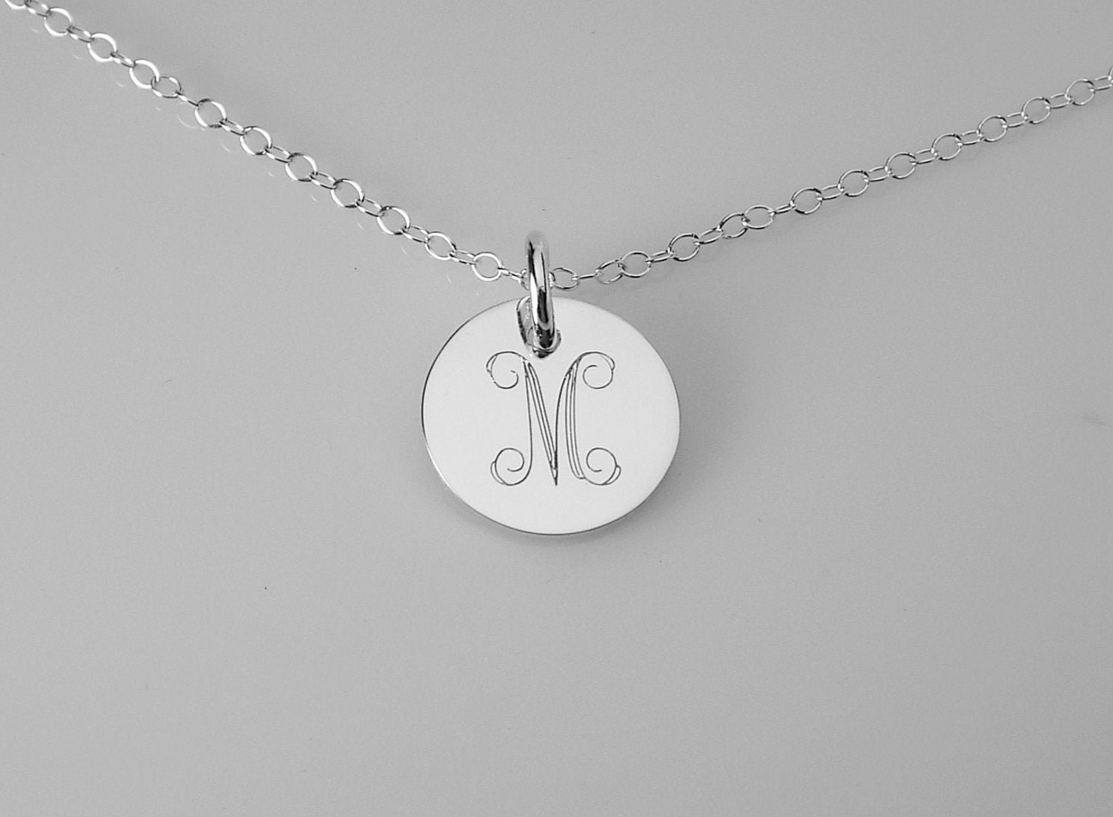 Monogram Jewelry Custom Engraved Personalized Sterling Silver | Etsy