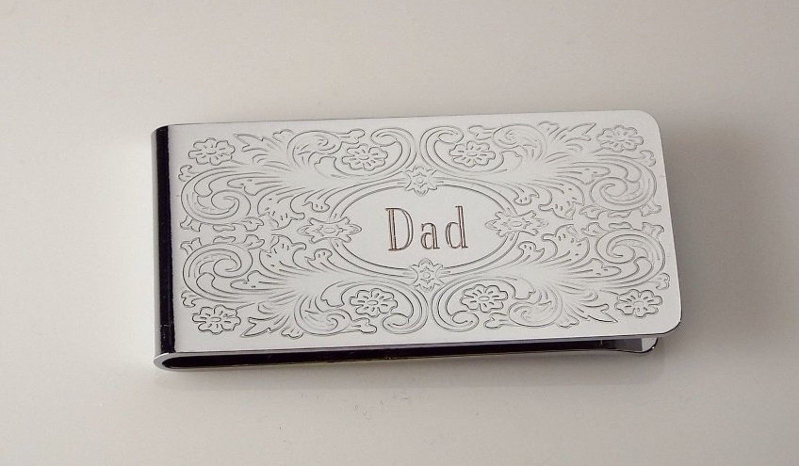 Engraved Money Clip Custom Engraved Personalized Money Clip With Scroll ...