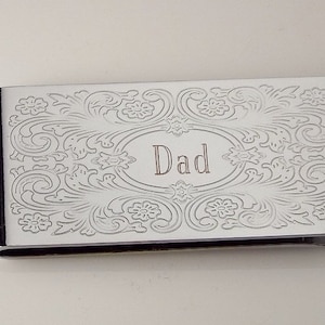 Engraved Money Clip Custom Engraved Personalized Money Clip With Scroll ...