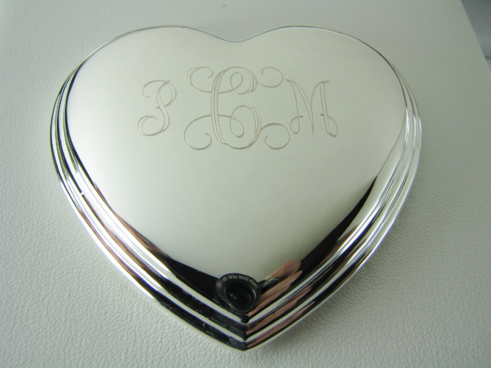 Jewelry Box Custom Engraved Personalized Silver Heart Shape | Etsy