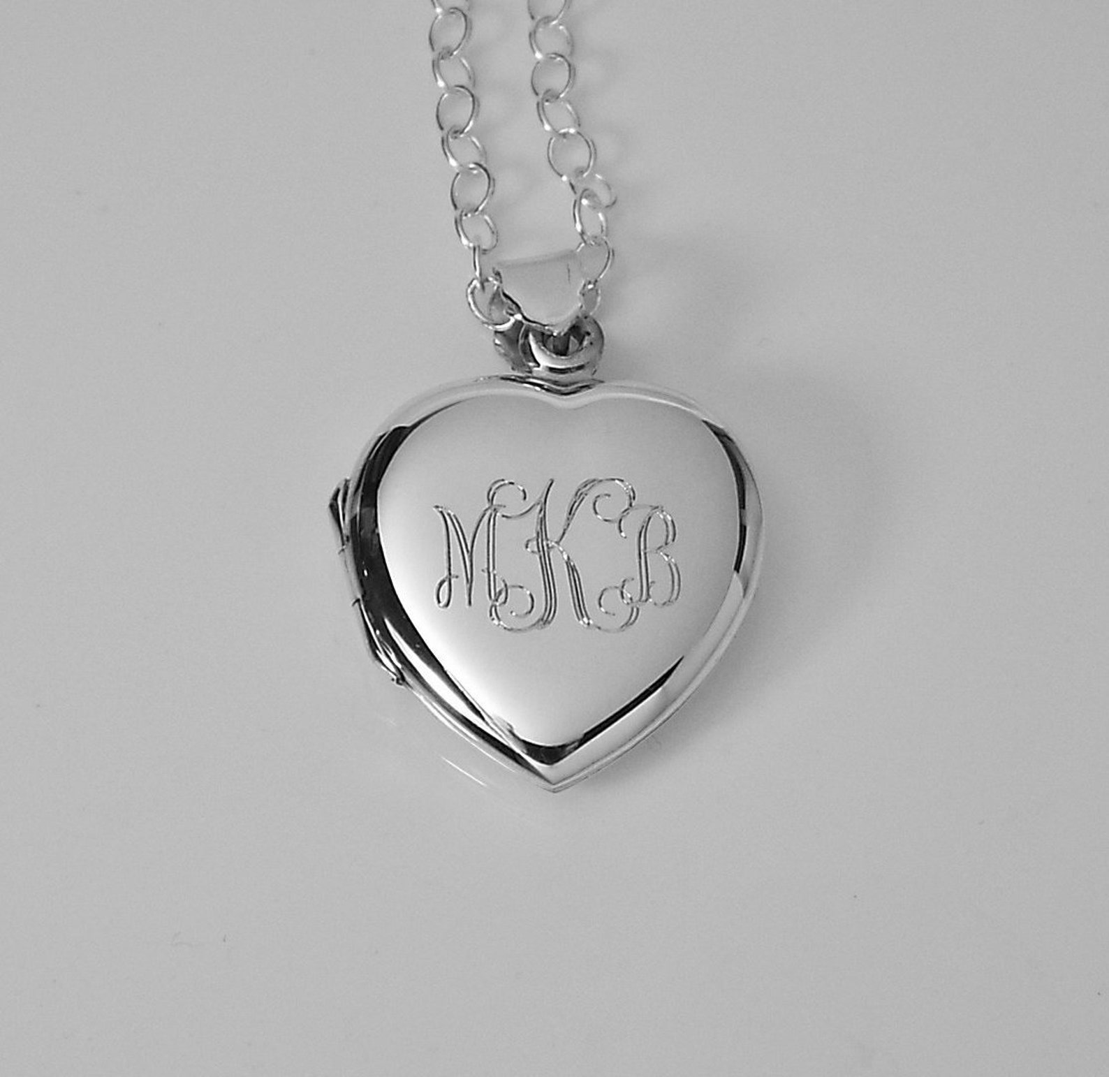 Custom Engraved Locket Personalized Sterling Silver Heart | Etsy