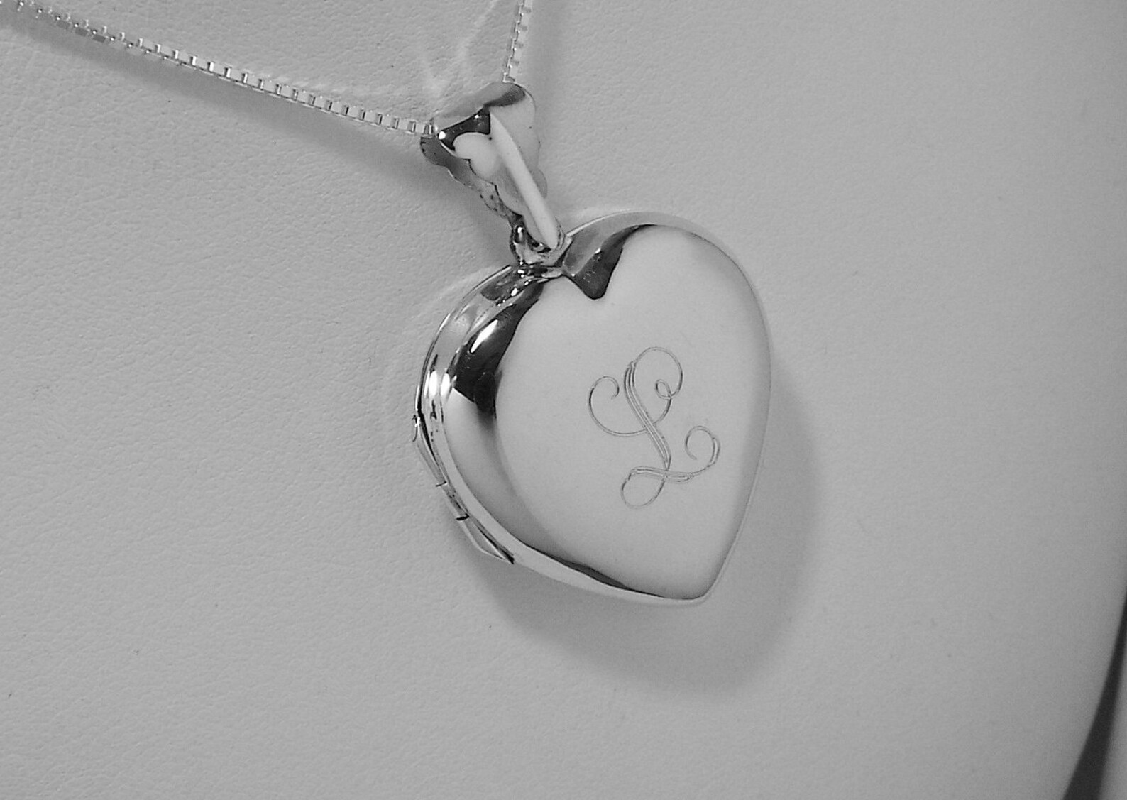 Custom Engraved Locket Personalized Sterling Silver Large Rounded Heart ...