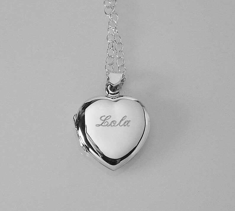 Custom Engraved Locket Personalized Sterling Silver Heart - Etsy